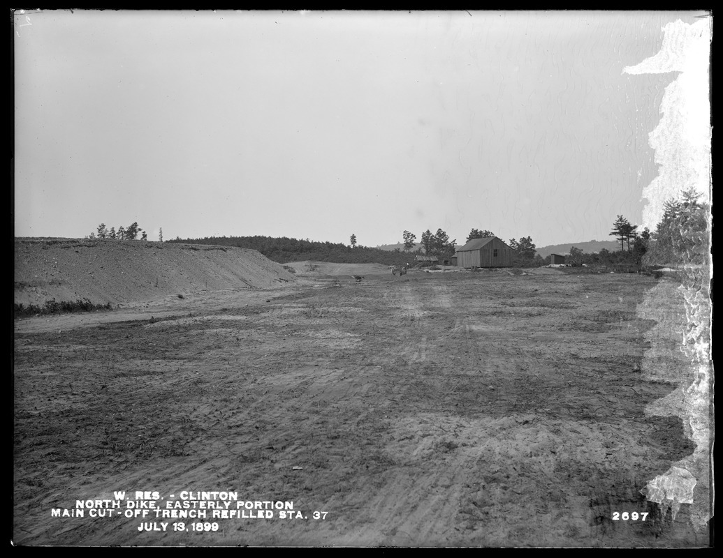 Wachusett Reservoir, North Dike, easterly portion, main cut-off trench ...