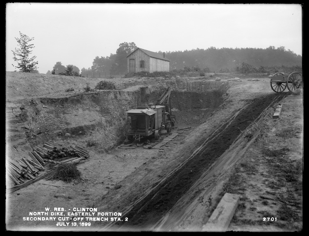 Wachusett Reservoir, North Dike, easterly portion, secondary cut-off ...