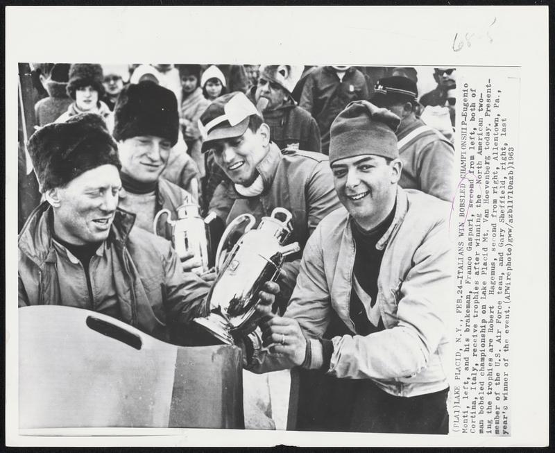 Italians Win Bobsled Championship-Eugenio Monti, left, and his brakeman ...