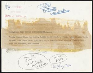 Marblehead High School Cheerleaders. Front, Joanne Clark (co-capt ...