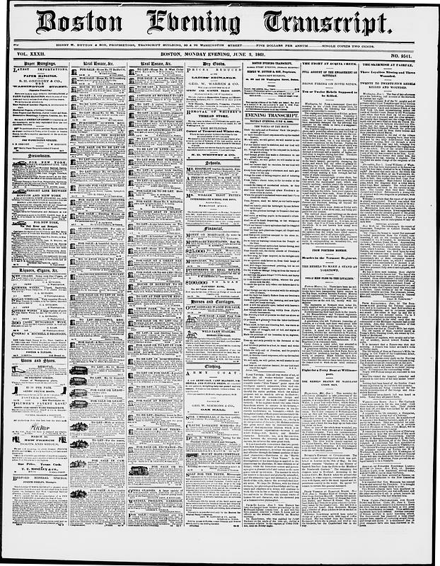 Boston Evening Transcript. June 03, 1861 - Digital Commonwealth