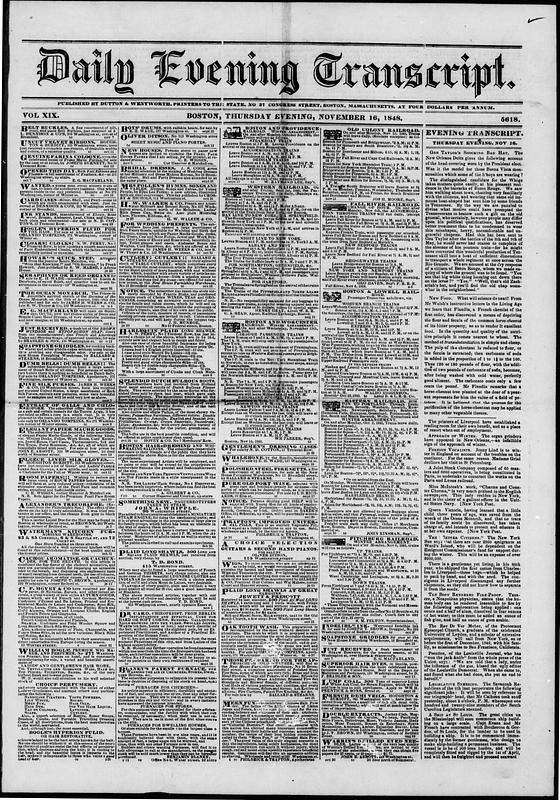 Daily Evening Transcript - Digital Commonwealth