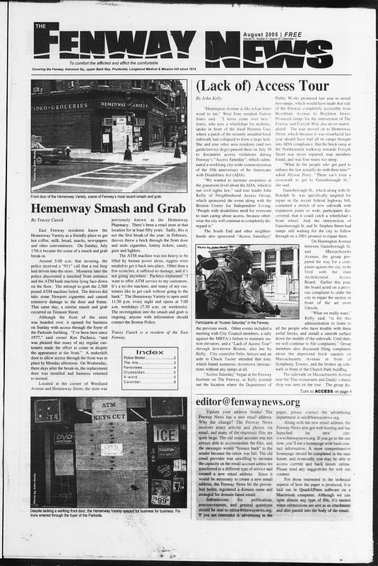 The Fenway News. August 06, 2005 - Digital Commonwealth