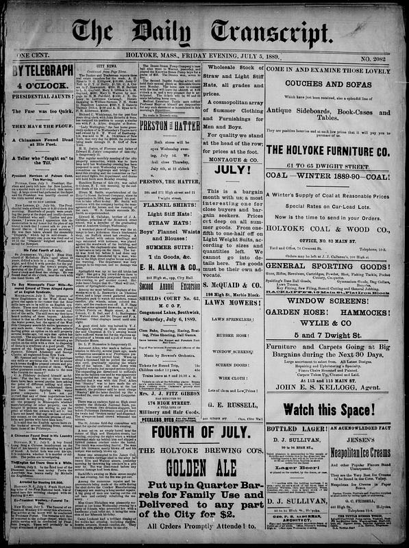 The Daily Transcript. July 05, 1889 - Digital Commonwealth
