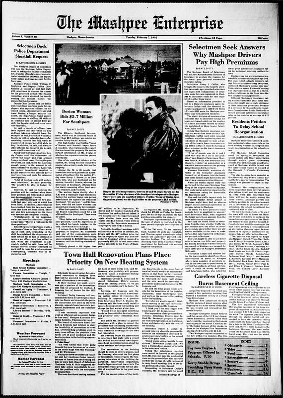 The Mashpee Enterprise. February 07, 1995 - Digital Commonwealth