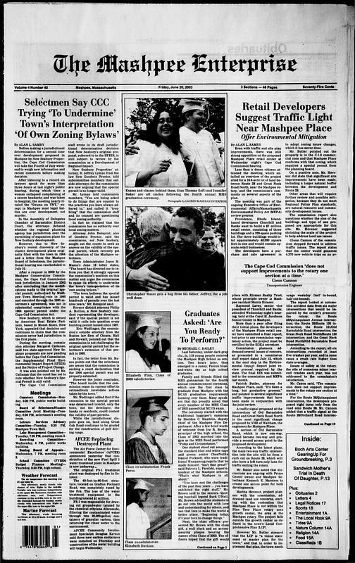 The Mashpee Enterprise. June 20, 2003 - Digital Commonwealth