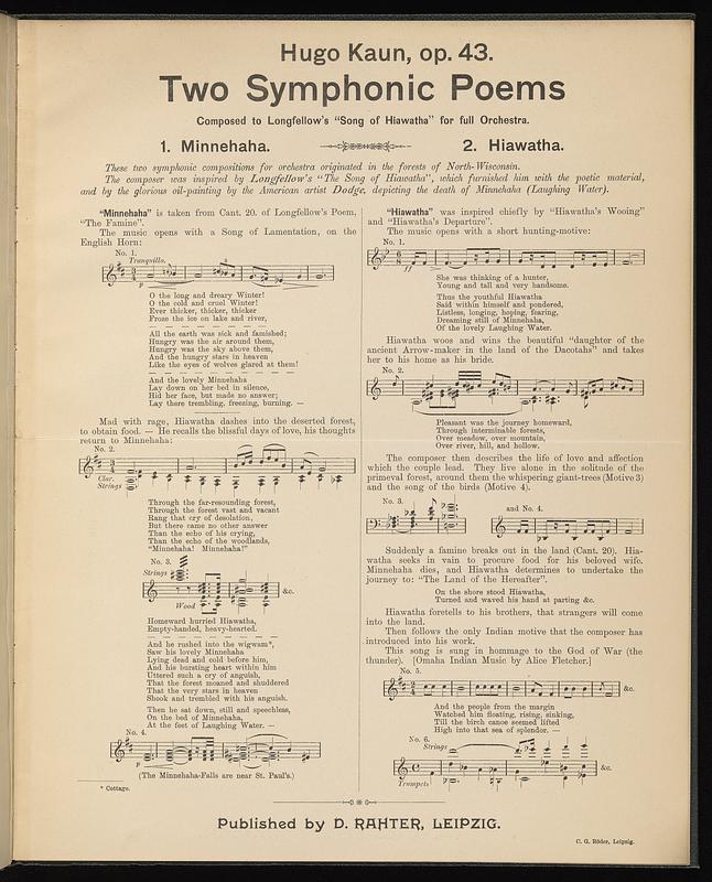 Symphonic Poem, Minnehaha, Op. 43, No. 1 - Digital Commonwealth