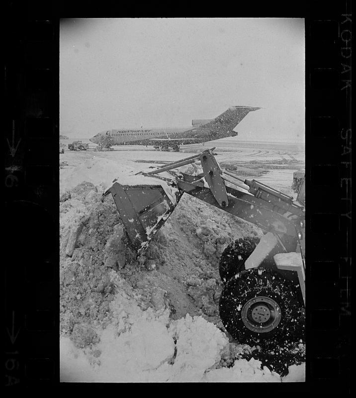Clearing snow after blizzard at local Airport, East Boston - Digital ...