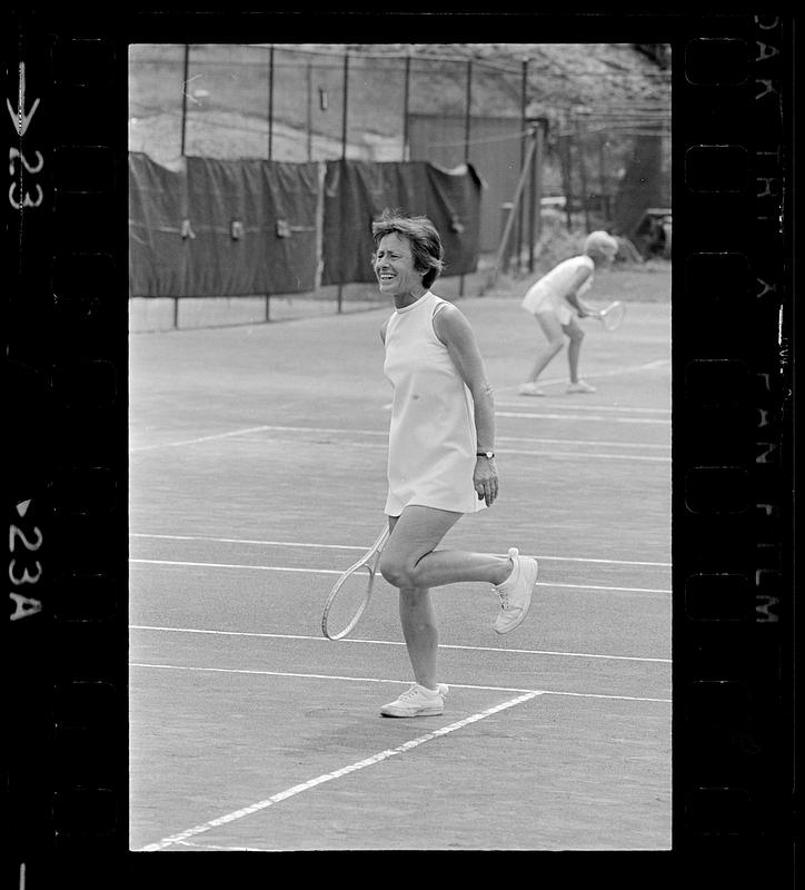 "Baba" Lewis makes a return at tennis, Newton - Digital Commonwealth