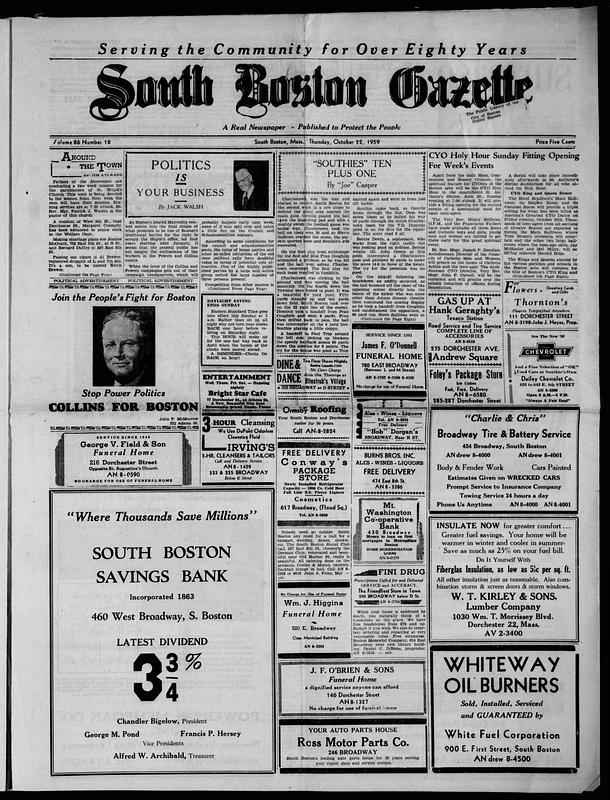 South Boston Gazette, October 22, 1959 - Digital Commonwealth