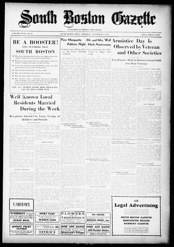 South Boston Gazette. November 14, 1936 - Digital Commonwealth