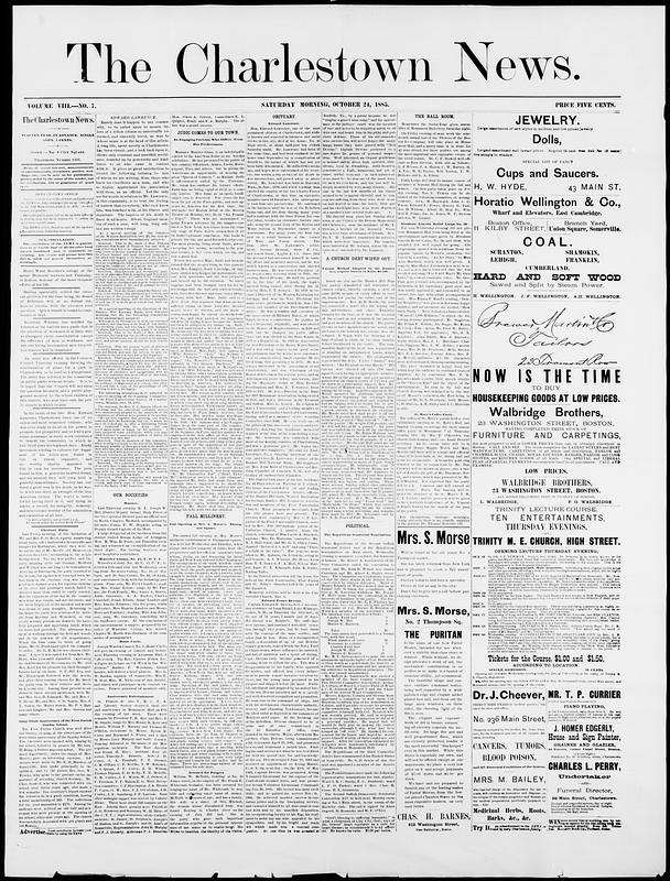 The Charlestown News, October 24, 1885 - Digital Commonwealth