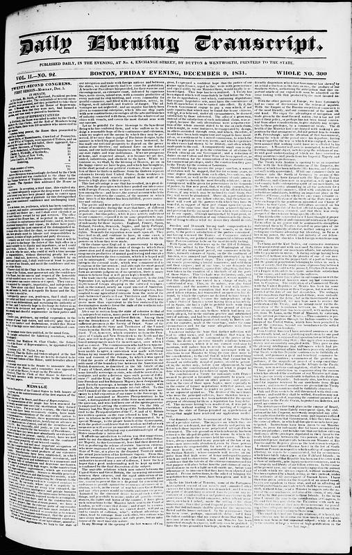 Daily Evening Transcript - Digital Commonwealth