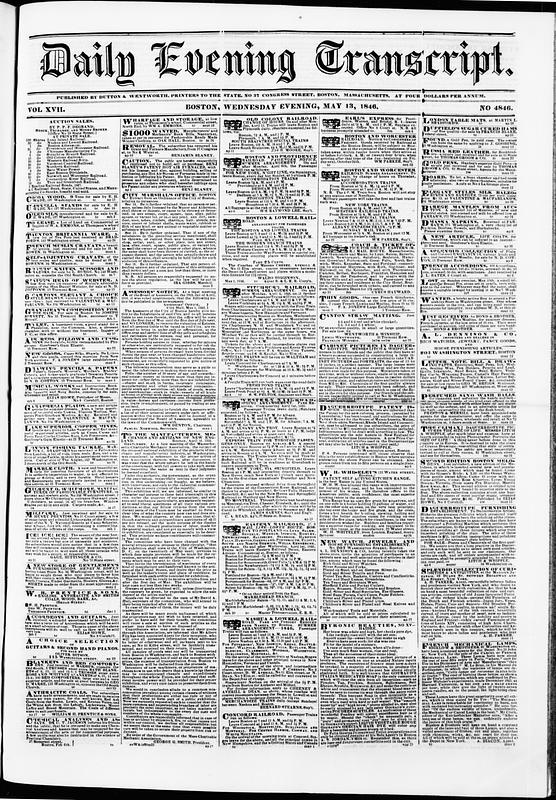 Daily Evening Transcript. May 13, 1846 - Digital Commonwealth