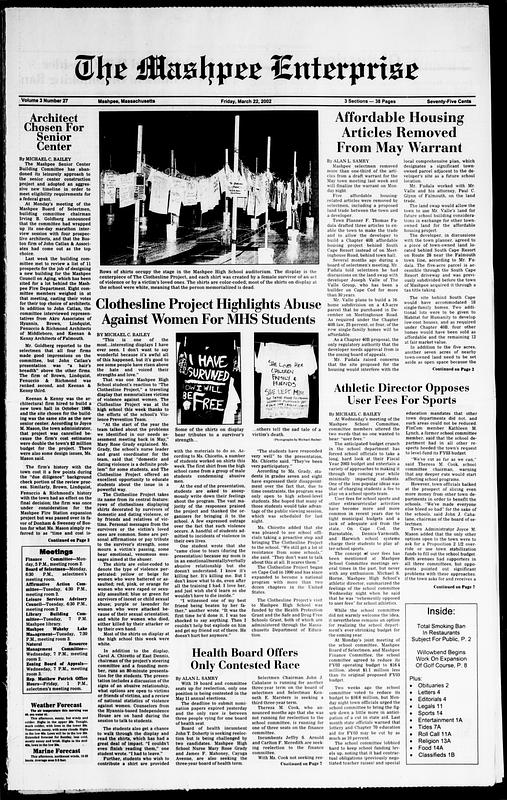 The Mashpee Enterprise. March 22, 2002 - Digital Commonwealth