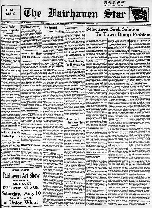 The Fairhaven Star. August 08, 1963 - Digital Commonwealth
