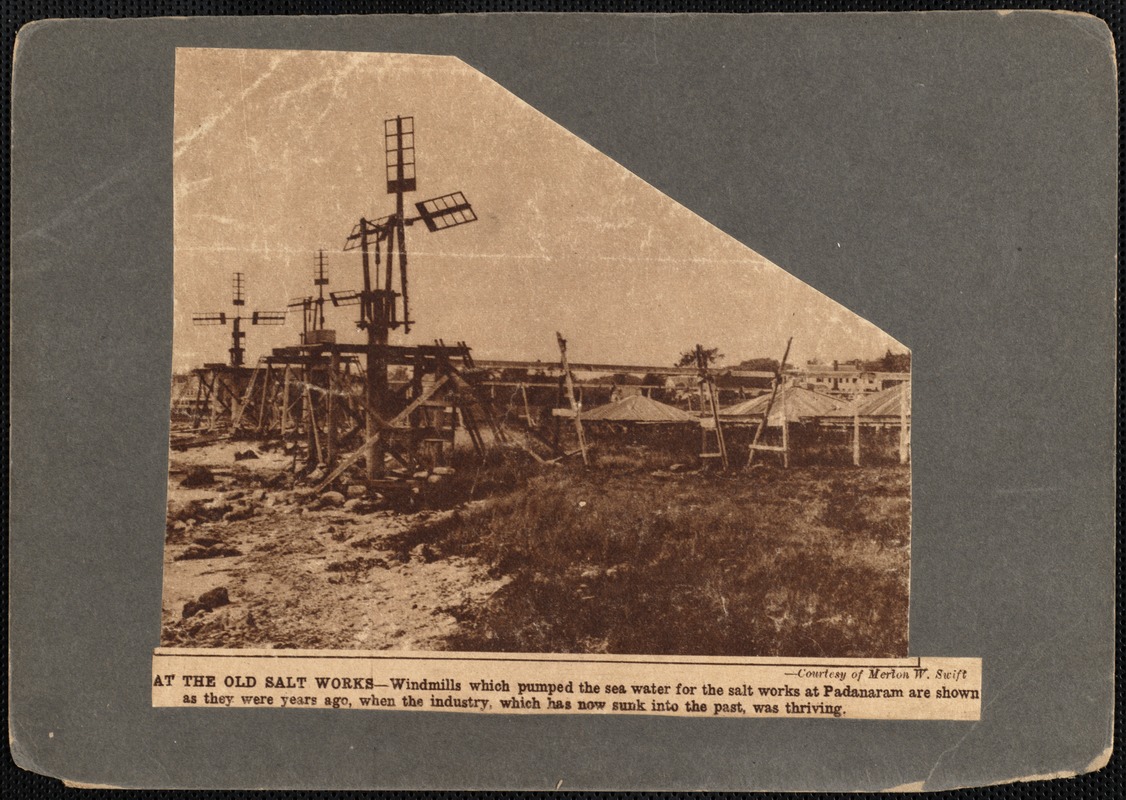 Windmills at salt works - Digital Commonwealth