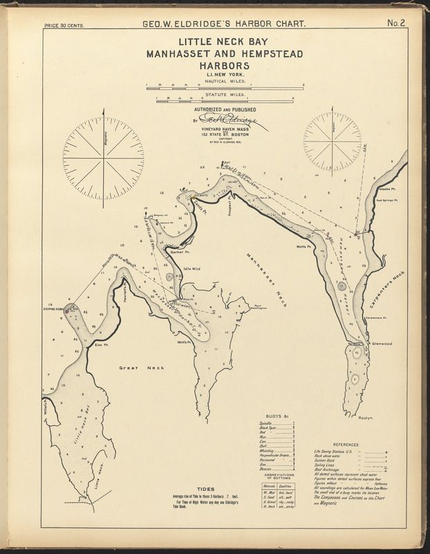 Little Neck Bay, Manhasset and Hempstead Harbors, L.I. New York ...