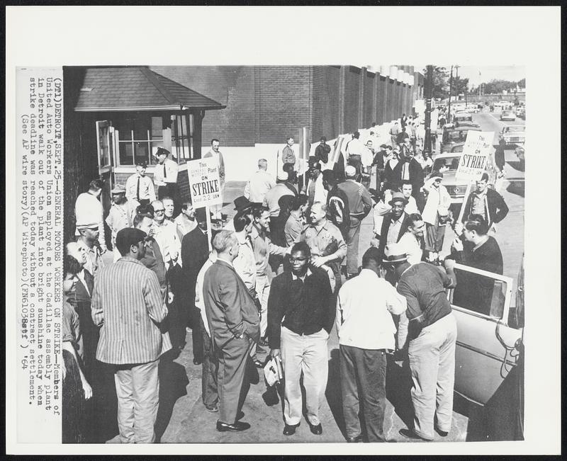 Detroit – General Motors Workers On Strike – Members of United Auto ...