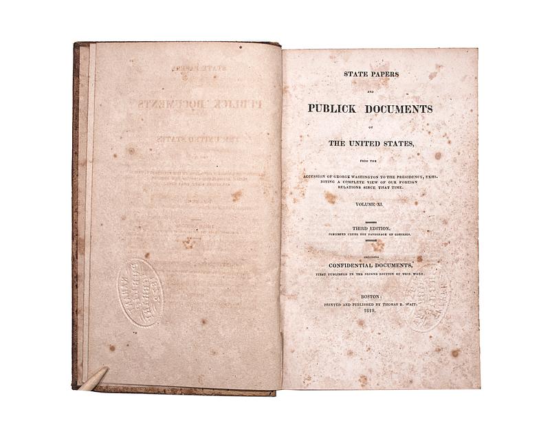 State papers and publick documents of the united states from the ...