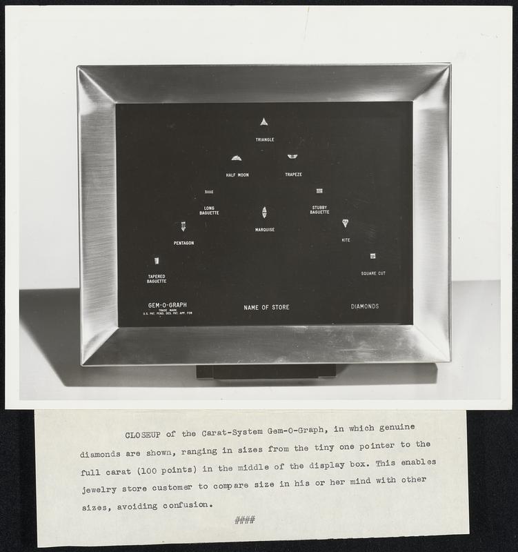 Closeup of the Carat-System Gem-O-Graph, in which genuine diamonds are ...