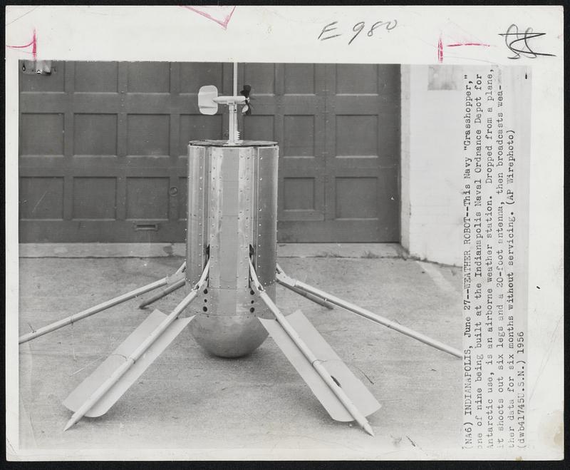 Weather Robot -- This Navy "Grasshopper," one of the nine being built ...