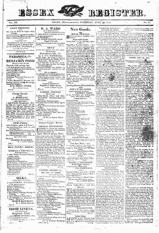 Essex Register. July 29, 1820 - Digital Commonwealth