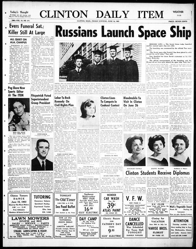 Clinton Daily Item. June 14, 1963 - Digital Commonwealth