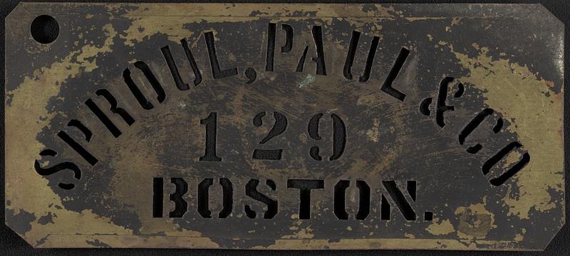 Sproul, Paul & Co. 129 Boston Fruit Merchant Shipping Stencil - Digital ...