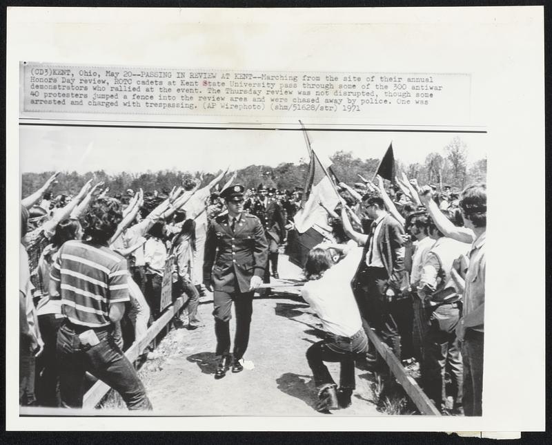 Passing in Review at Kent -- Marching from the site of their annual ...