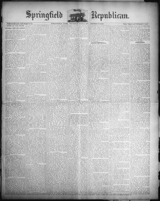 Springfield Weekly Republican. June 04, 1908 - Digital Commonwealth