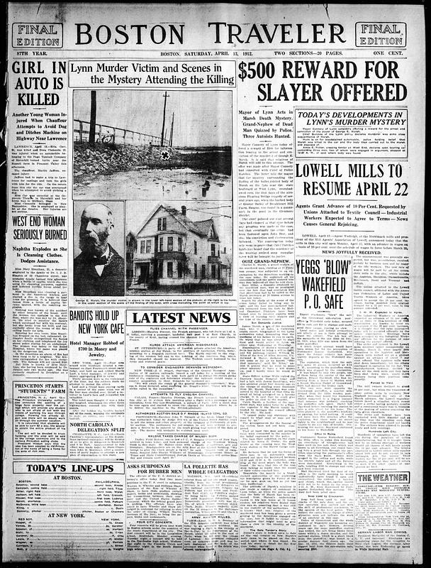 The Boston Traveler. April 13, 1912 - Digital Commonwealth