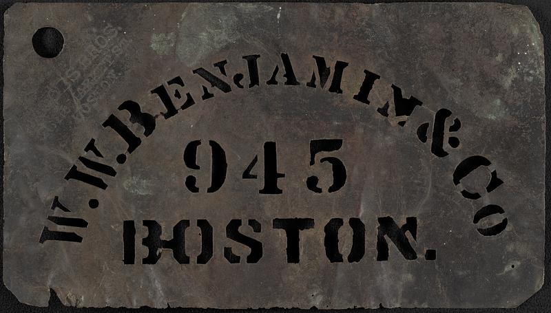 W.W. Benjamin & Co 945 Boston Fruit Merchant Shipping Stencil - Digital ...