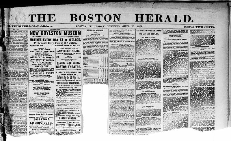 The Boston Herald. June 28, 1877 - Digital Commonwealth