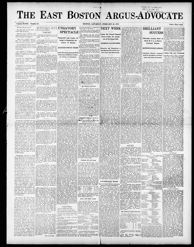 East Boston Argus-Advocate. February 24, 1917 - Digital Commonwealth