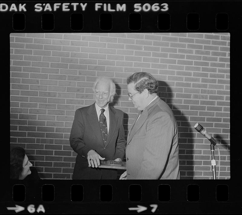 Everett S. Allen receiving Yankee Quill Award from Academy of New ...