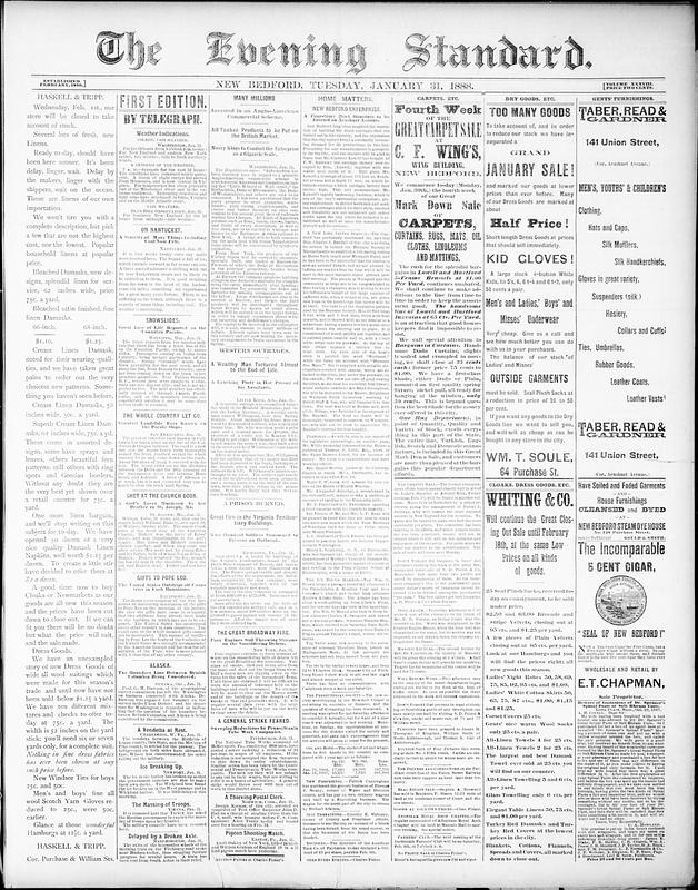 Evening Standard. January 31, 1888 - Digital Commonwealth
