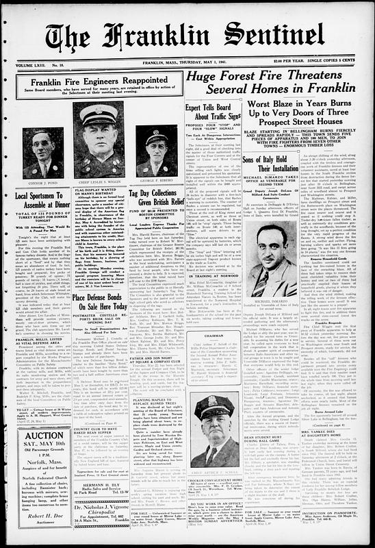 The Franklin Sentinel. May 01, 1941 - Digital Commonwealth