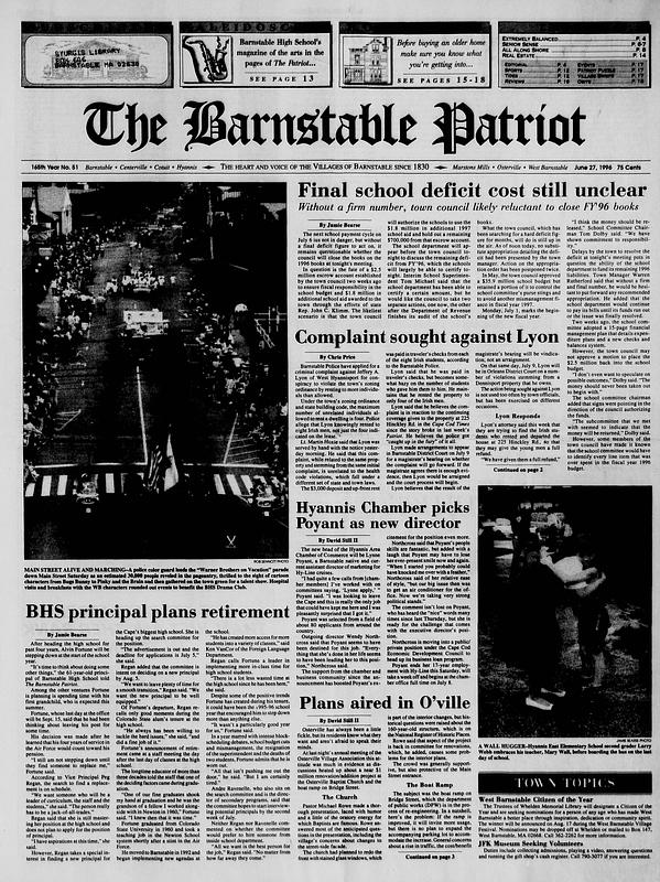 Barnstable Patriot. June 27, 1996 - Digital Commonwealth