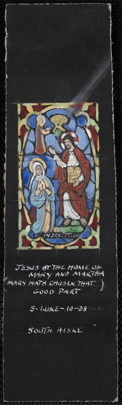 Jesus at the home of Mary and Martha (Mary hath chosen that good part ...