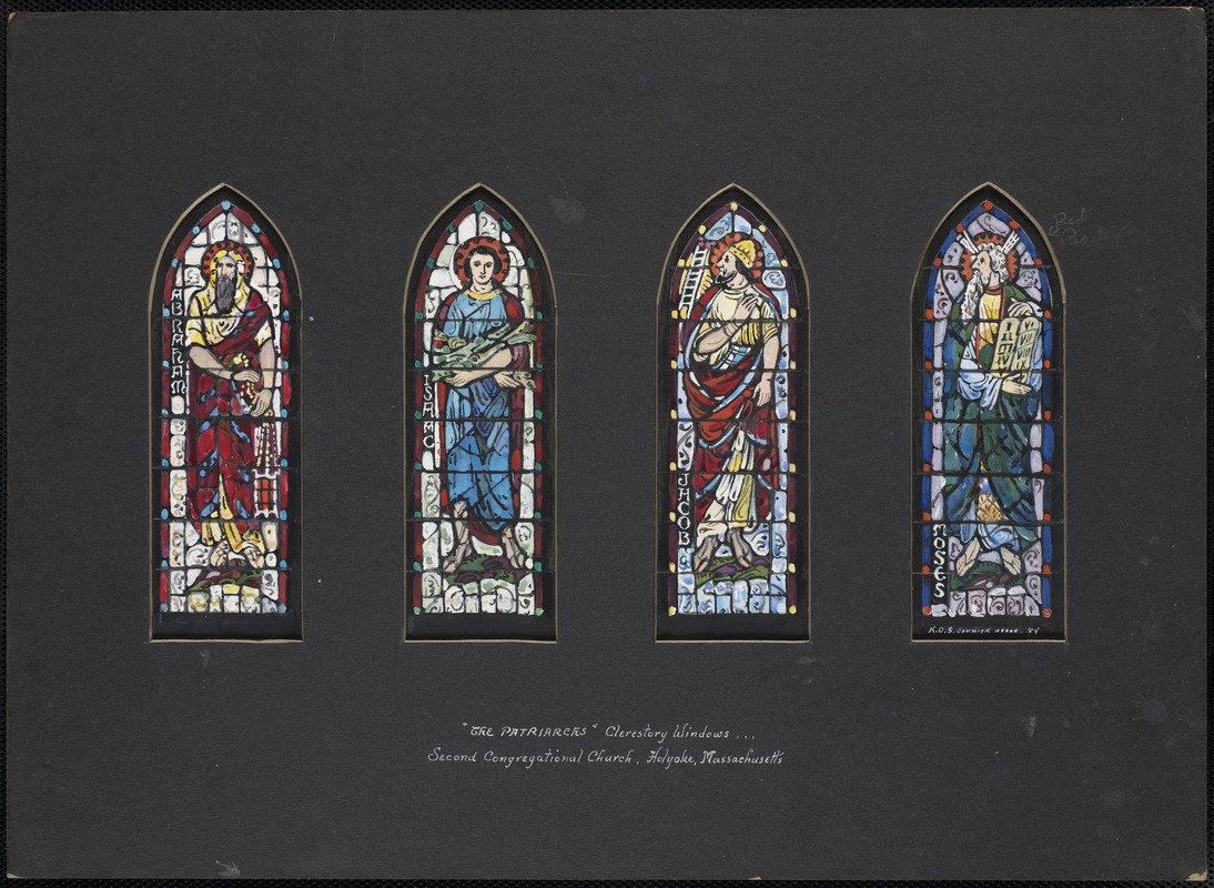 "The Patriarchs" clerestory windows, Second Congregational Church ...