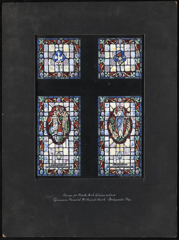 Design for middle aisle window on west, Gammons Memorial Methodist ...