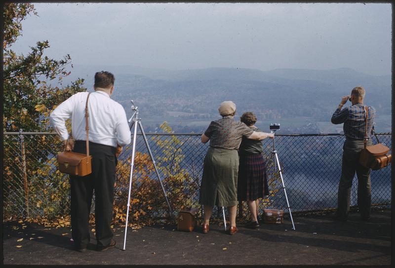 View of people photographing landscape - Digital Commonwealth