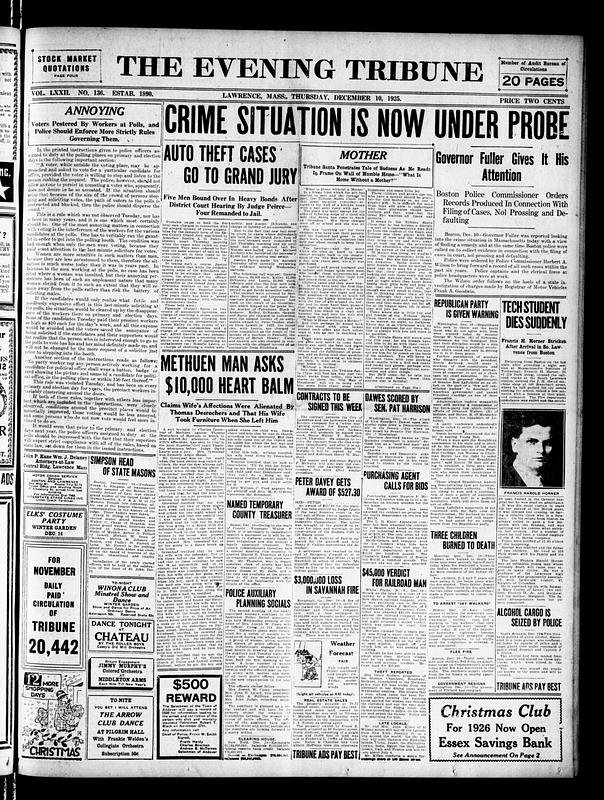 The Evening Tribune. December 10, 1925 - Digital Commonwealth