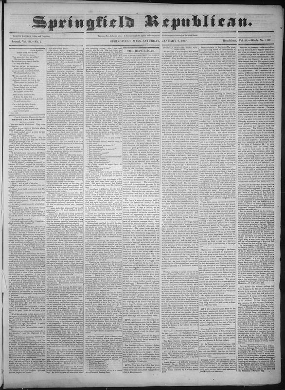 Springfield Republican. January 09, 1847 - Digital Commonwealth