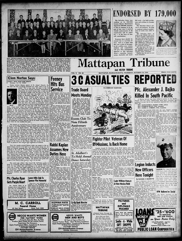 Mattapan Tribune. October 19, 1944 - Digital Commonwealth