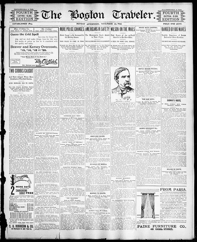 The Boston Traveler. November 25, 1895 - Digital Commonwealth