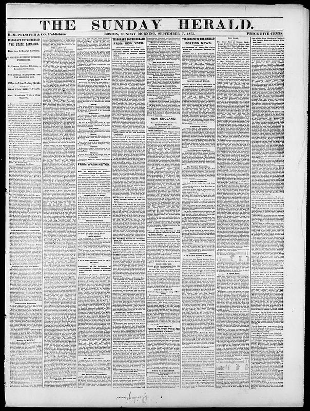 The Boston Herald. September 07, 1873 - Digital Commonwealth