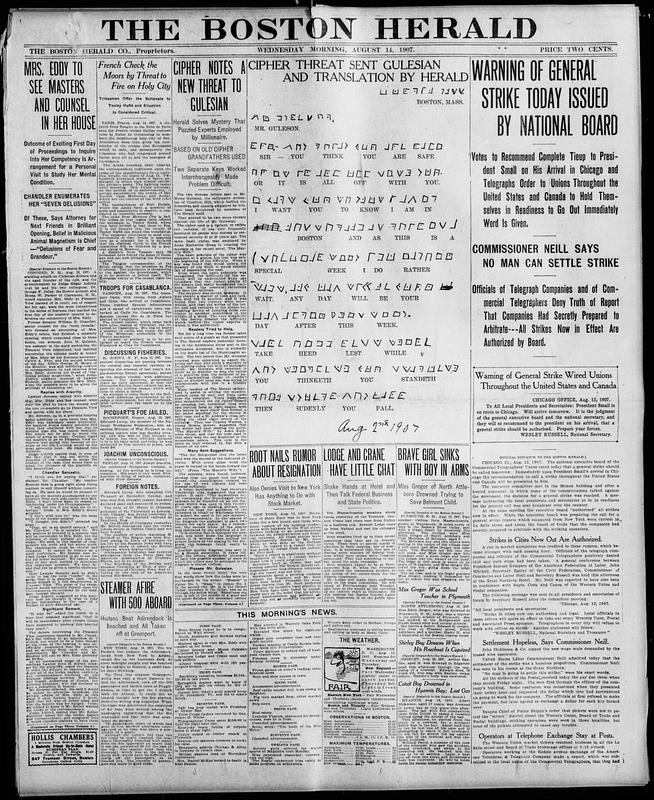 The Boston Herald. August 14, 1907 - Digital Commonwealth