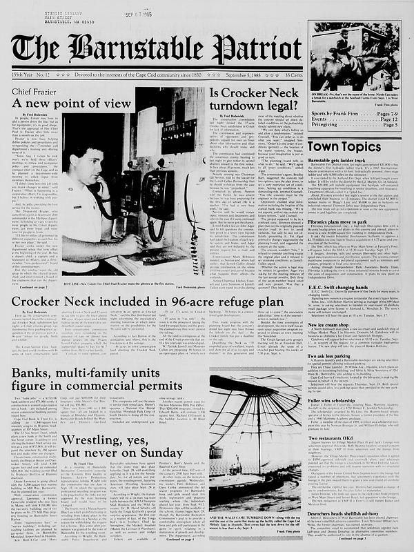 Barnstable Patriot. September 05, 1985 - Digital Commonwealth